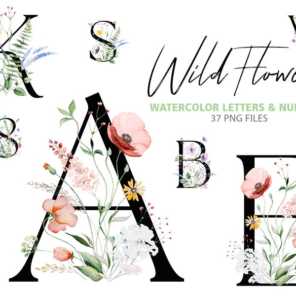 Floral Alphabet - Etsy