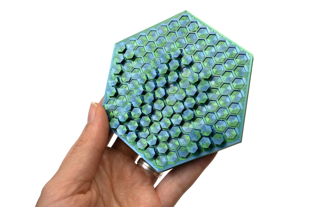 Hexagonal Push Pin Fidget: 3D Printed Sensory Desk Toy - Etsy