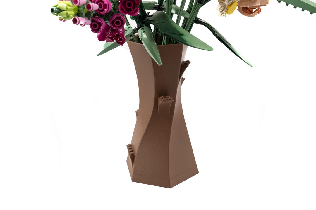 LEGO Compatible Vase for Botanical Garden Flowers – 3D Printed Modern ...