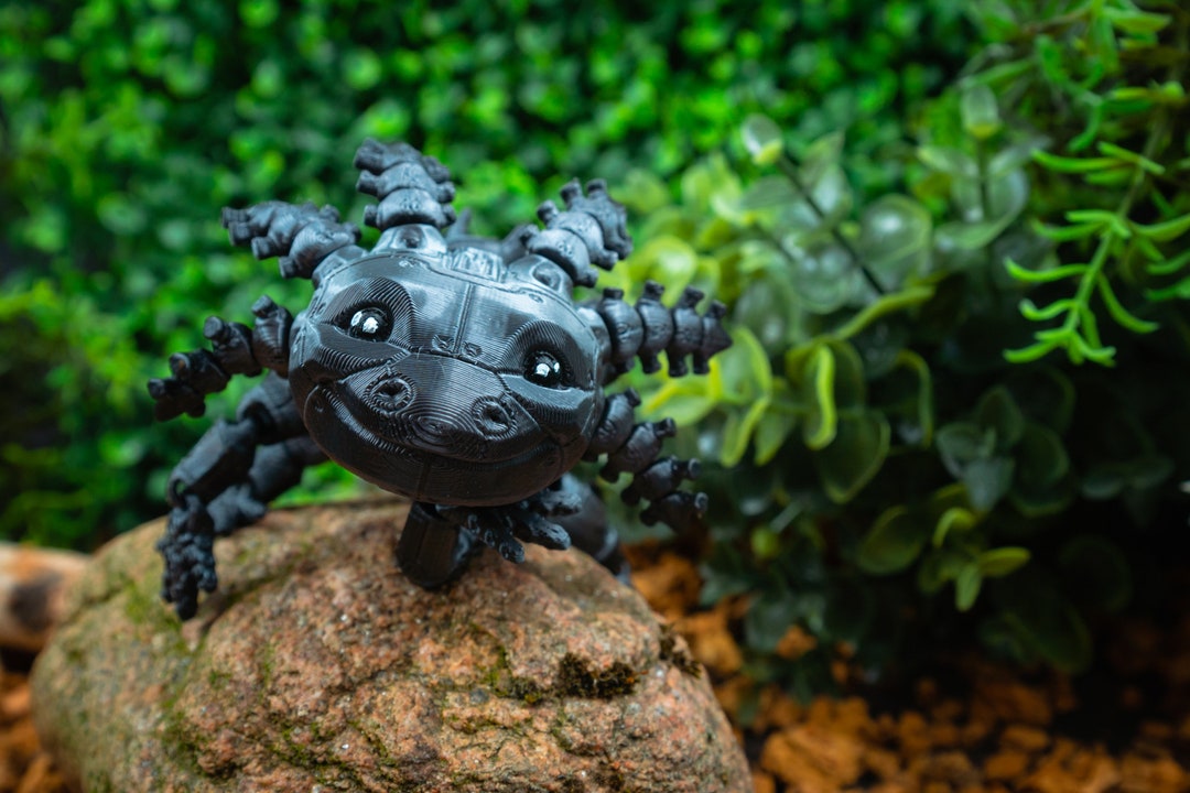 Robot Axolotl Fidget Toy, Robolotl Gift, Metallic Robot Gift, Sensory ...