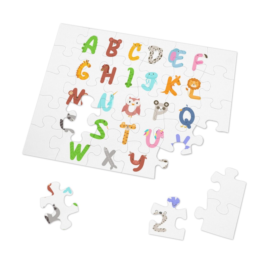 Animal Alphabet Jigsaw Puzzle (30 Piece) - Etsy