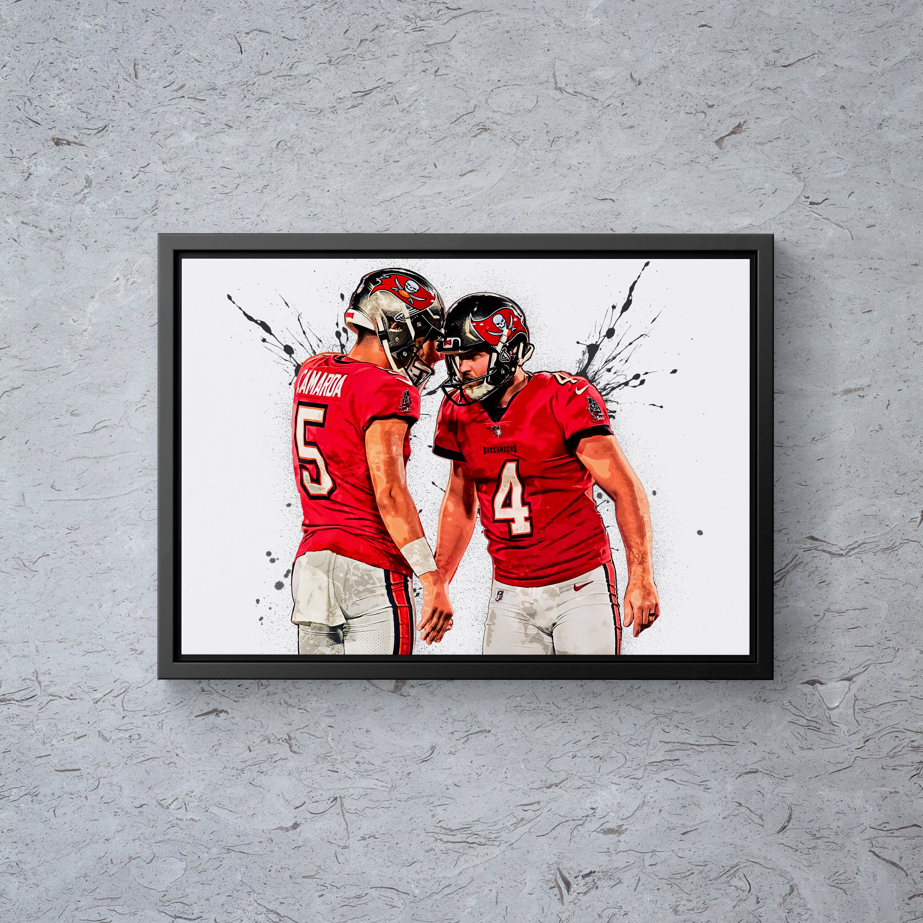 Jake Camarda Chase Mclaughlin Poster, Football, Painting Hand Made ...