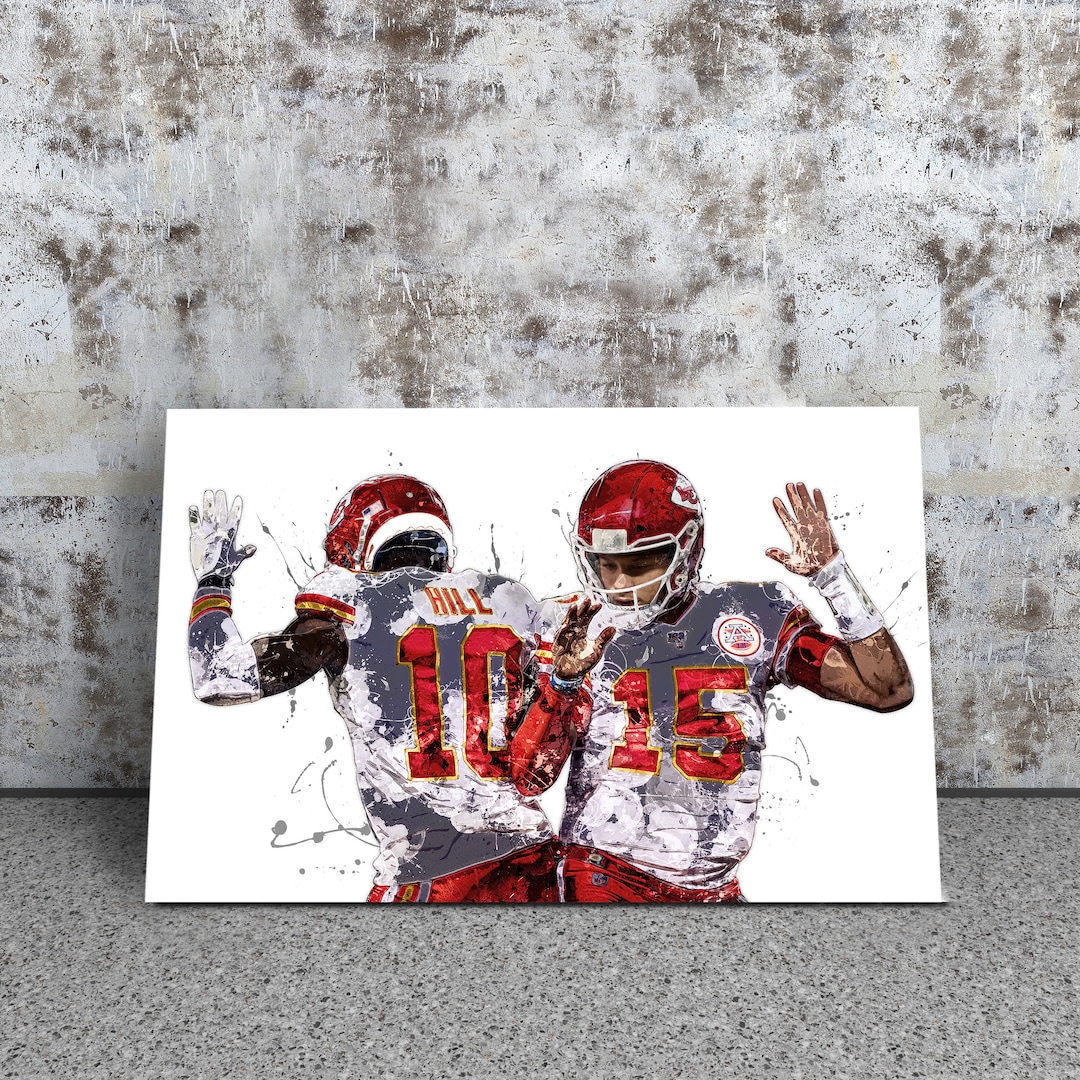 Buy Patrick Mahomes Tyreek Hill, Poster, Hand Made Posters Canvas Print ...