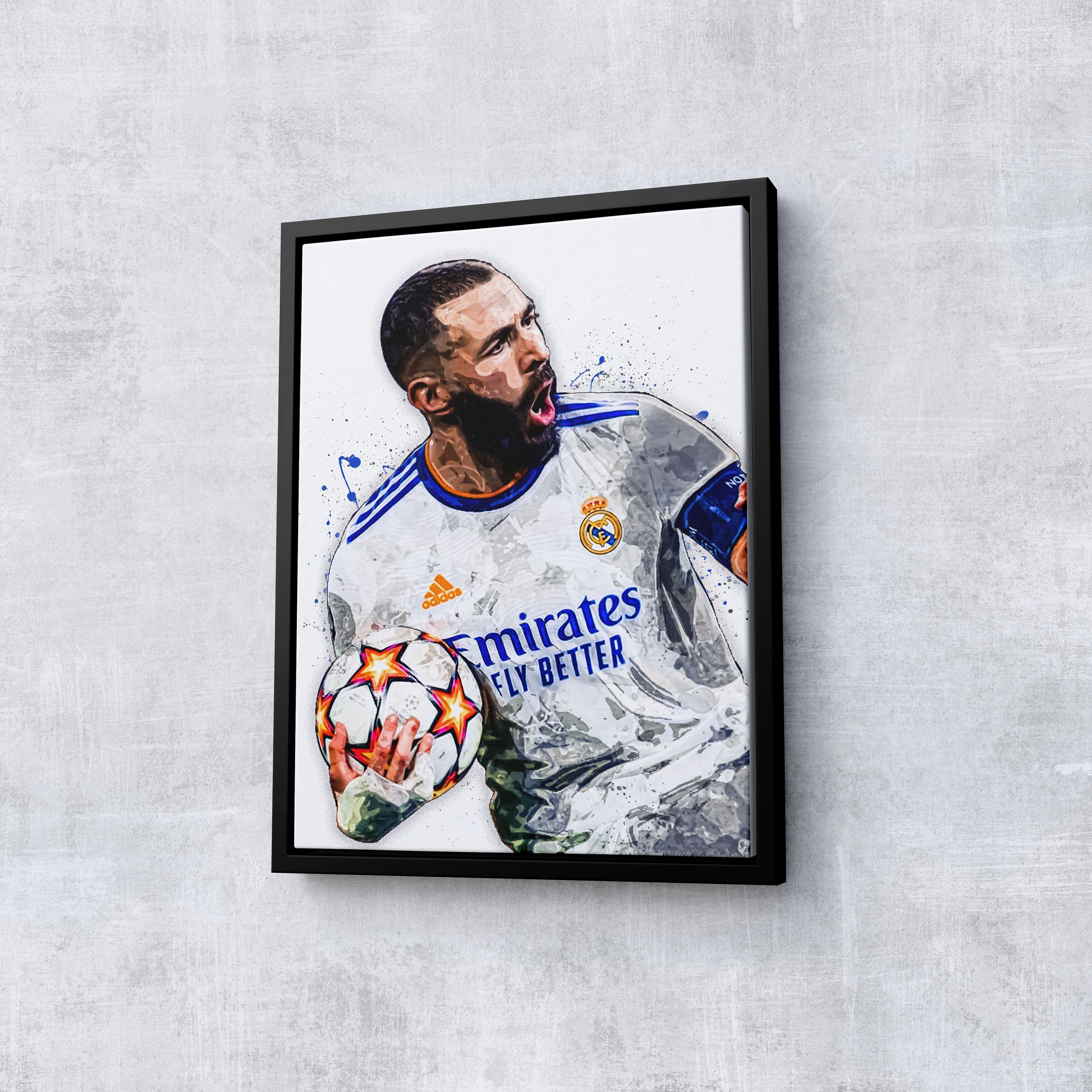 Karim Benzema Poster Karim Benzema Print Canvas Print Real - Etsy Canada