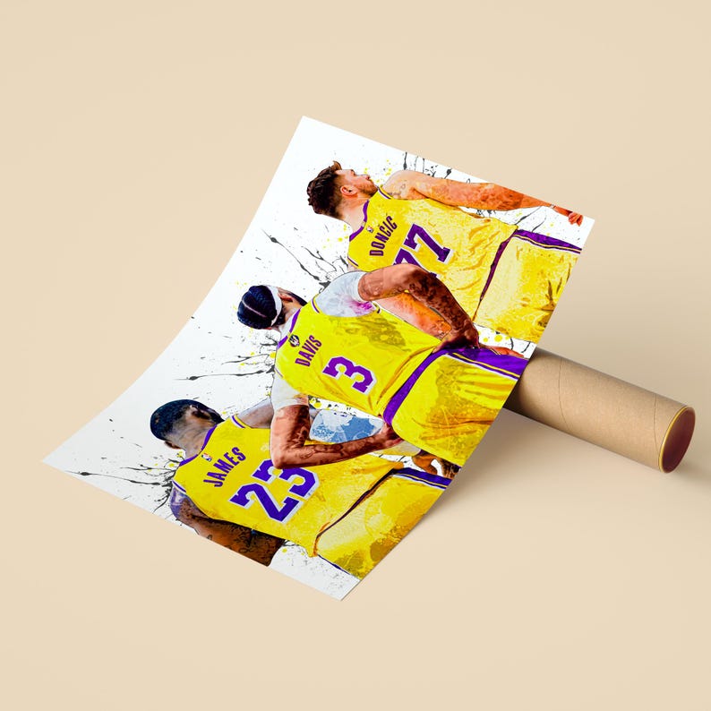 James Davis Doncic Iconic Basketball Canvas Poster Art Motivation Wall ...