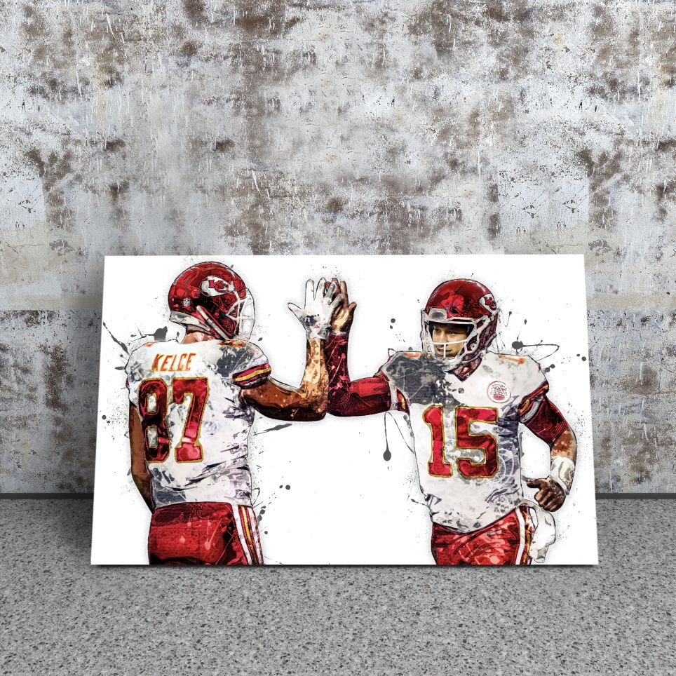 Patrick Mahomes Travis Kelce Poster, Football, Hand Made Posters ...