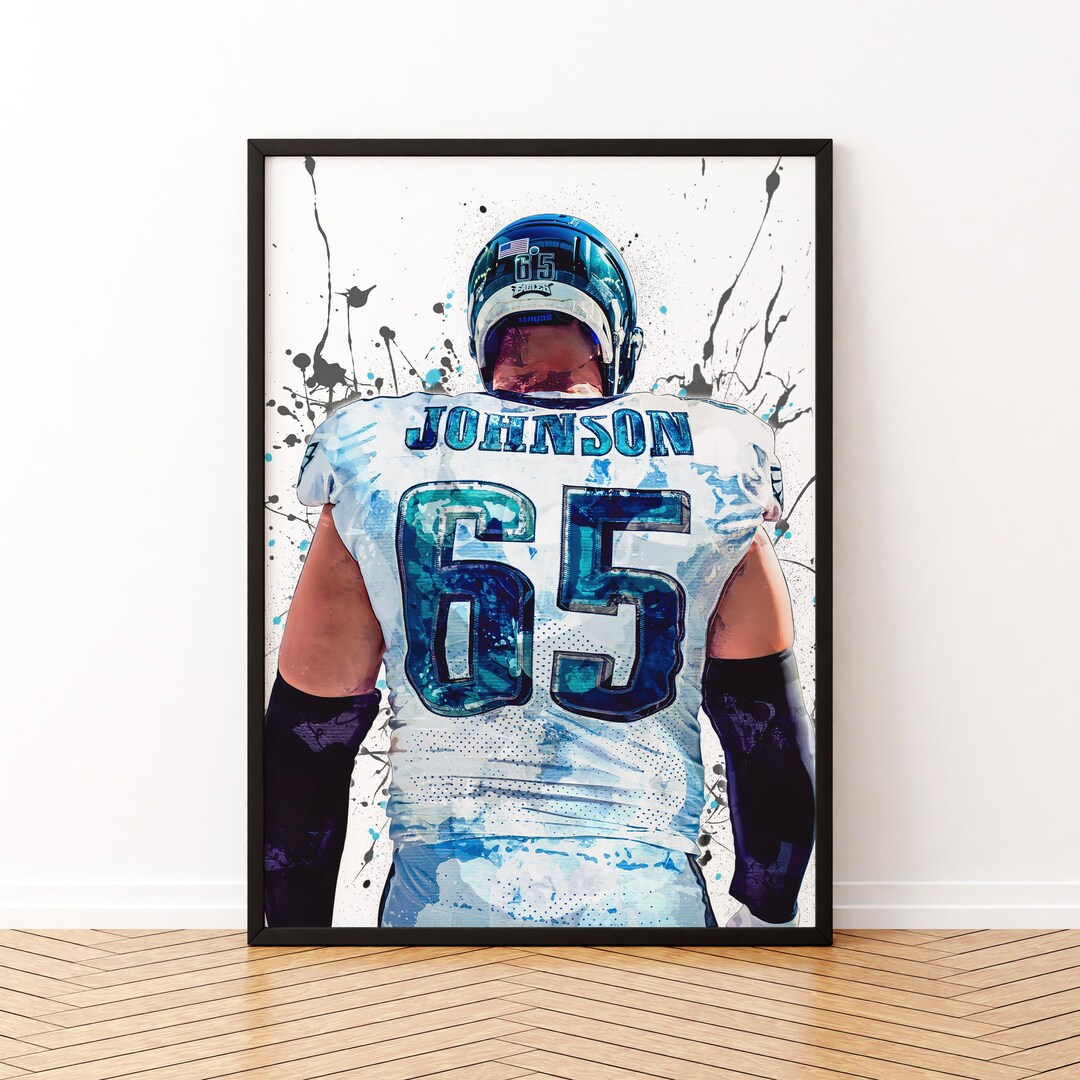 Lane Johnson Wall Art Football Canvas Poster Grit Leadership Power ...