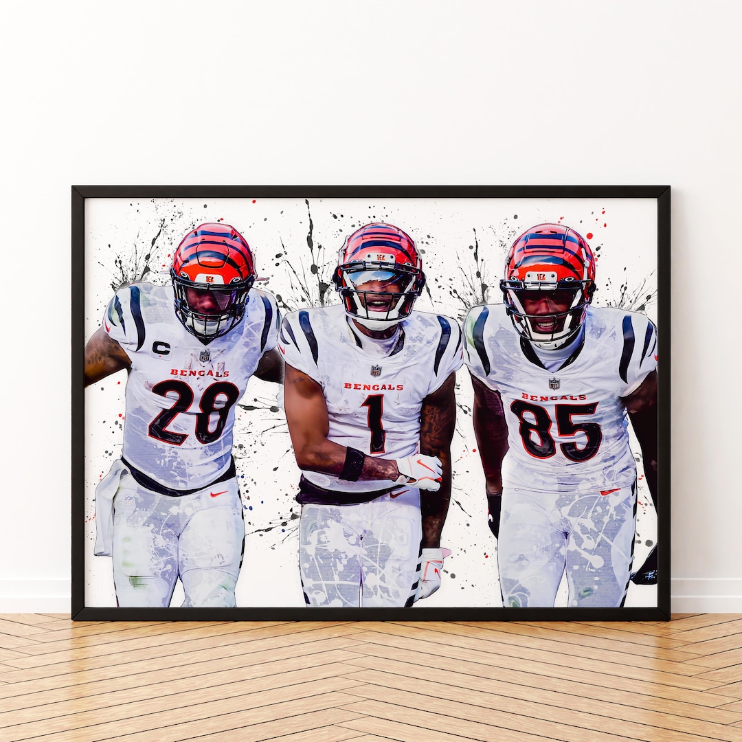 Mixon Chase Higgins Football Canvas Poster Art Print Motivational Wall ...