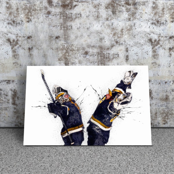 Swayman and Ullmark Hug - Etsy