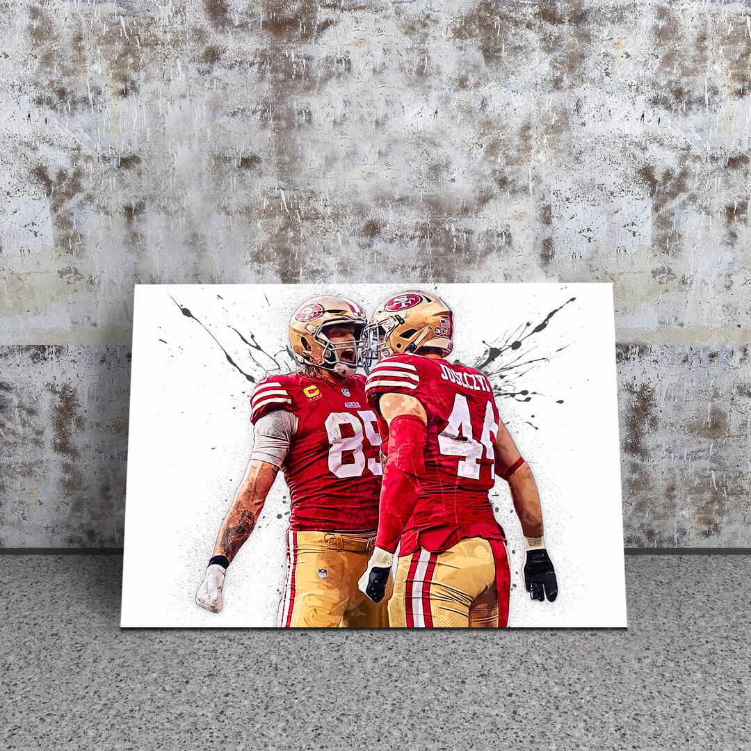 George Kittle Kyle Juszczyk Poster Painting Hand Made Canvas - Etsy