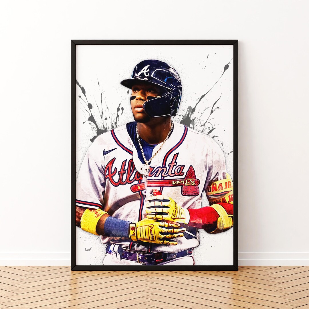 Ronald Acuna Baseball Canvas Poster Gift for Fans Iconic Player Wall ...