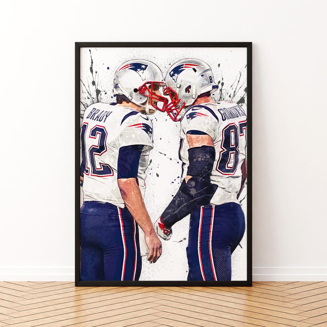 Tom Brady Rob Gronkowski, Football Player, Canvas Wall Art, Football ...