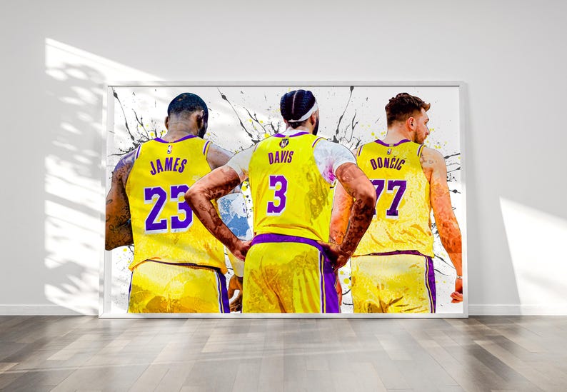 James Davis Doncic Iconic Basketball Canvas Poster Art Motivation Wall ...