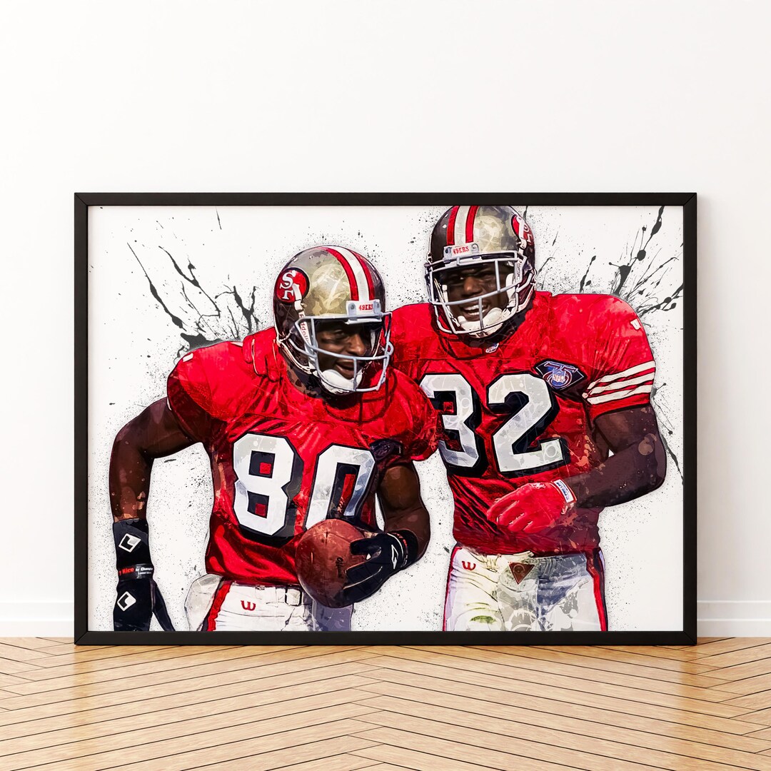 Jerry Rice Ricky Watters, Football Player, Canvas Wall Art, Football ...