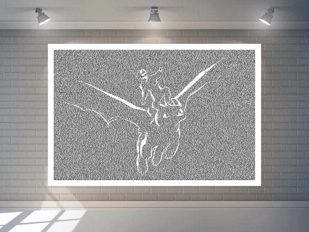 How to Train Your Dragon, Script, Handwritten Poster, Canvas Print ...