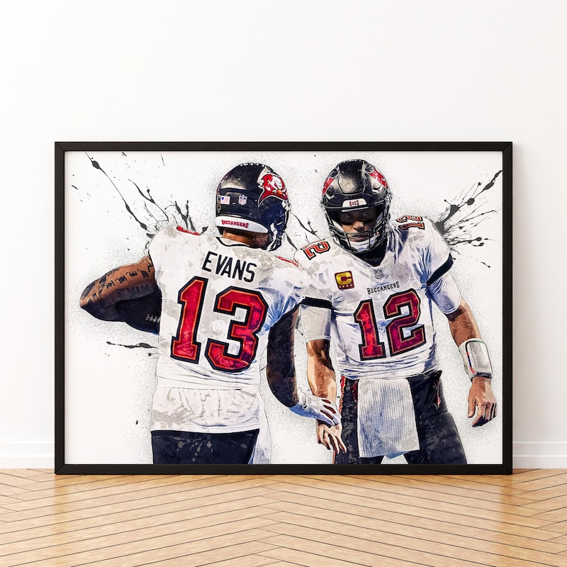 Tom Brady Mike Evans Art - Etsy