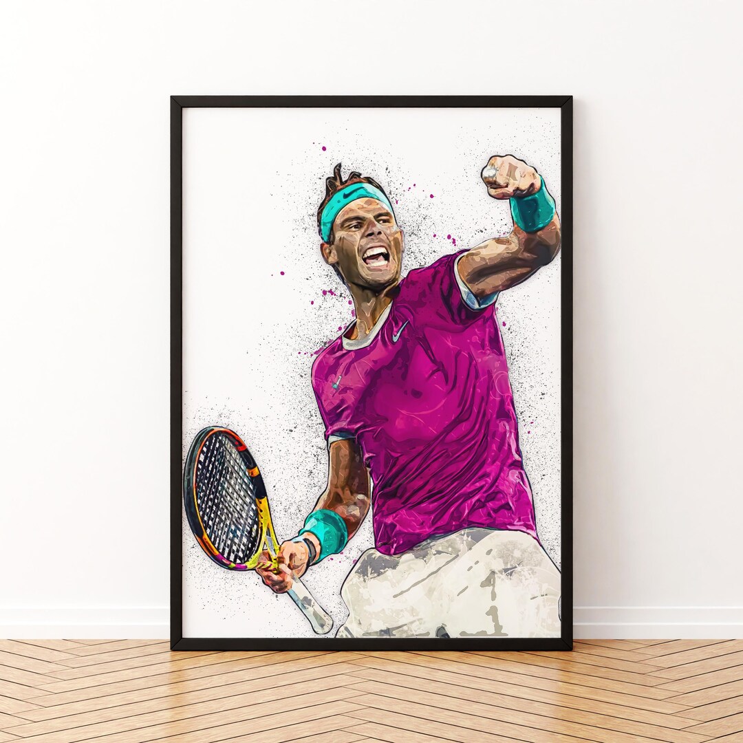 Rafael Nadal, Professional Tennis Player, Canvas Wall Art, Motivational ...