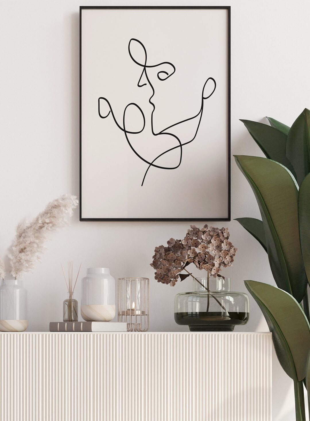 Together Line Art, Couple in Love Wall Art, Wedding Sign, Black and ...