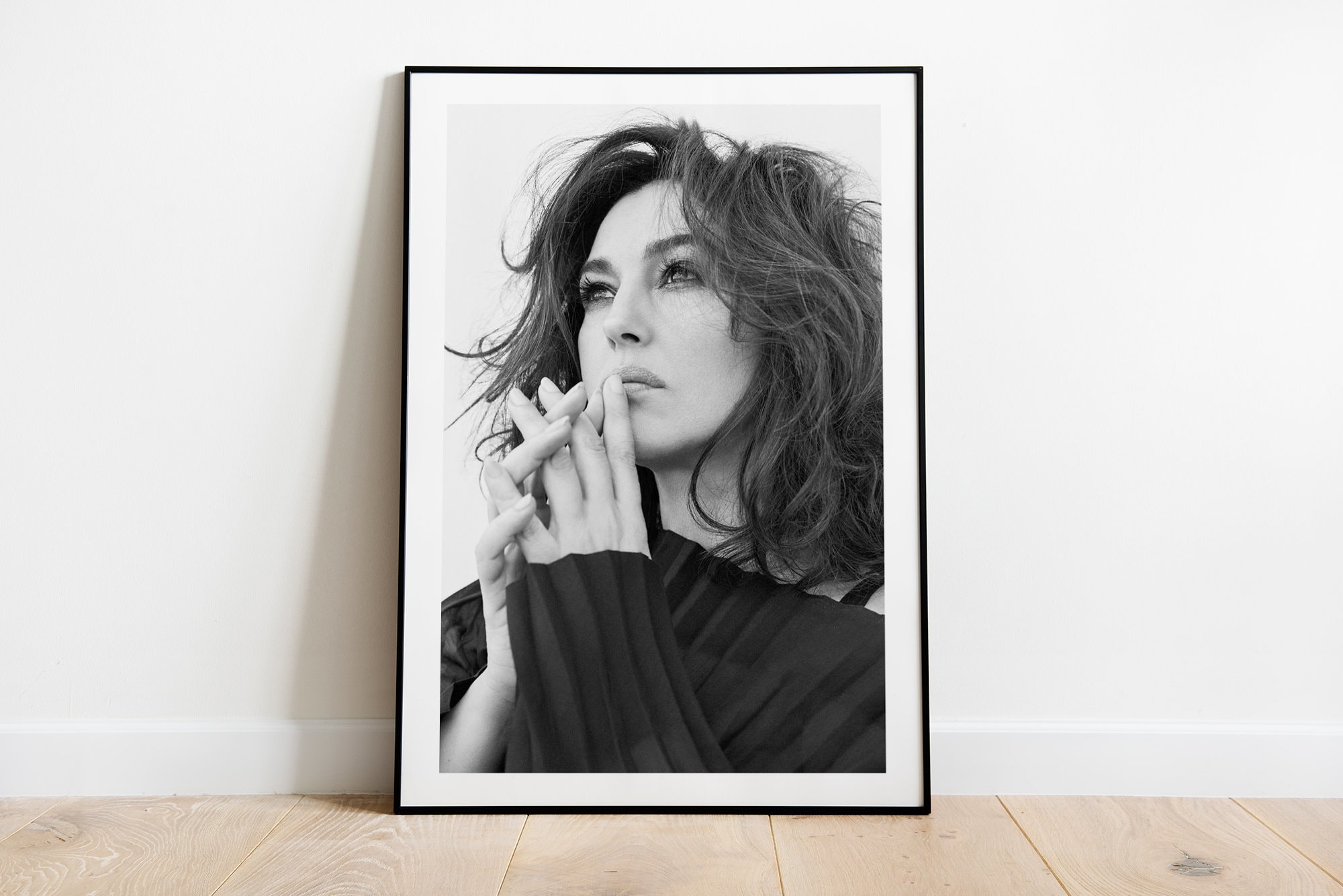 Monica Bellucci Poster, Black and White, Feminist Print, Vintage Photo ...