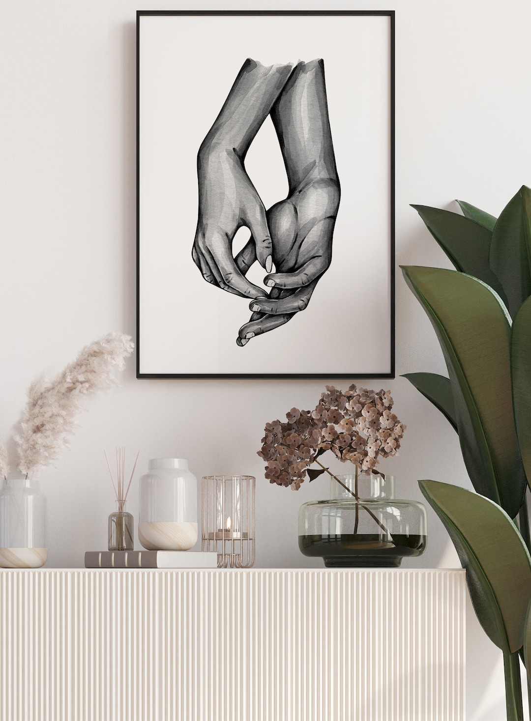 Holding Hands Wall Art Holding Hands Print Black and White - Etsy
