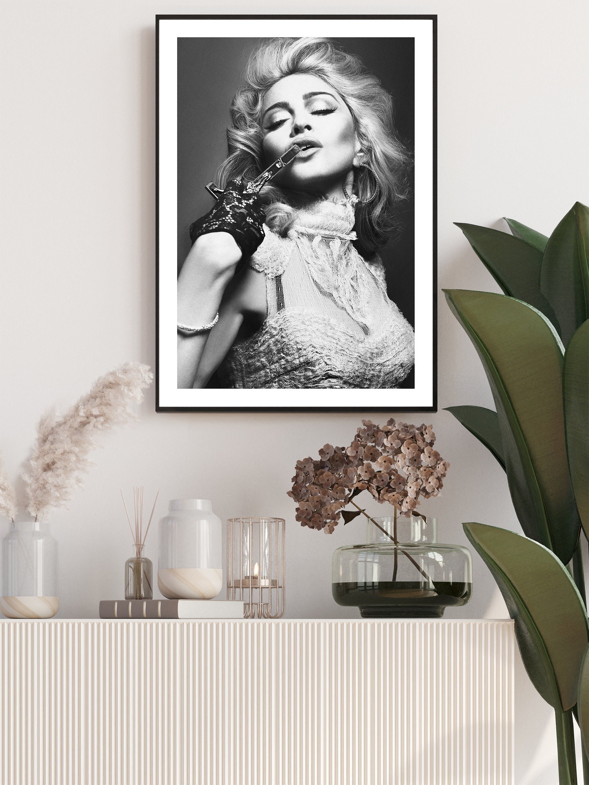 Vintage Madonna Poster INSTANT DOWNLOAD, Madonna Print, Black and White ...