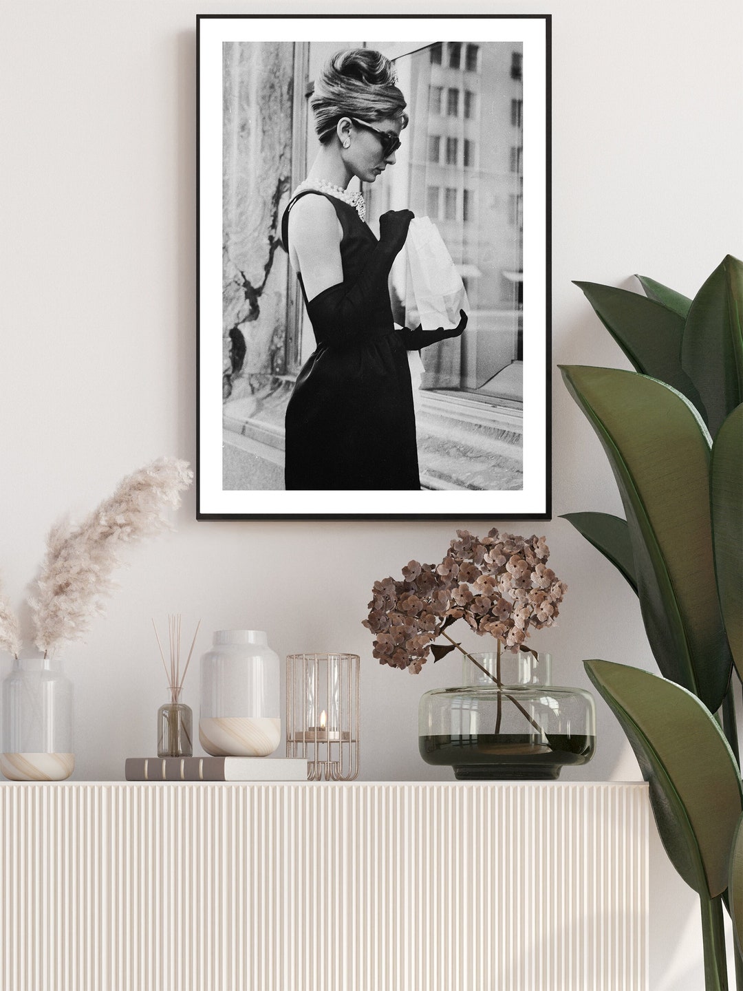 Vintage Audrey Hepburn Printable Wall Art, Black and White Photography ...