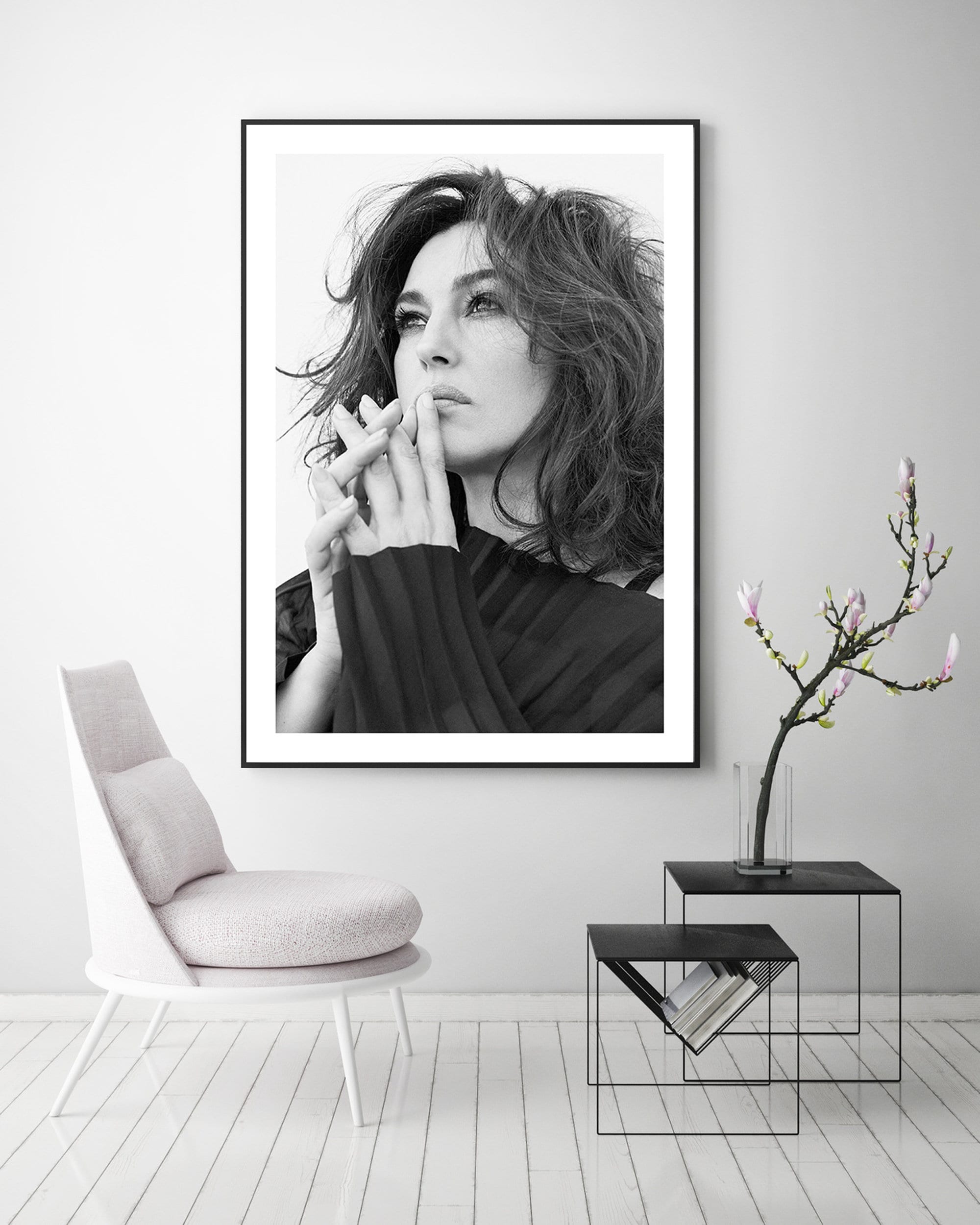 Monica Bellucci Poster, Black and White, Feminist Print, Vintage Photo ...
