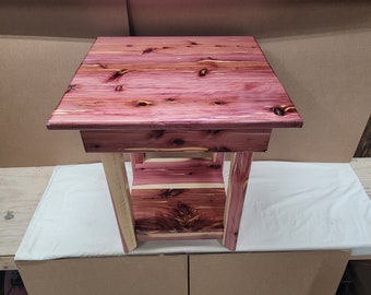 Cedar Nightstand Eastern Red Cedar Bedside Table Cedar End - Etsy