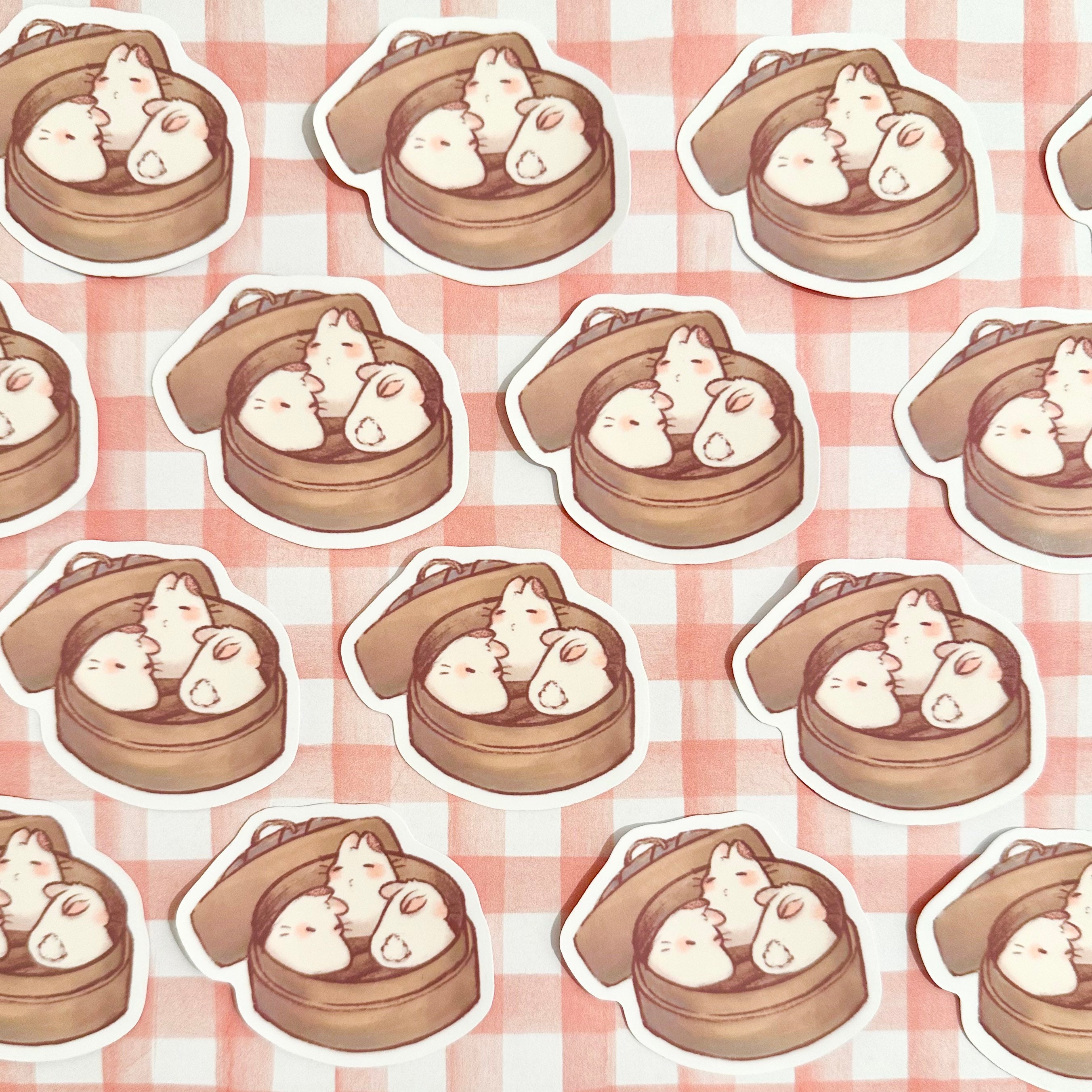 Steamed Buns Bunny Dim Sum Vinyl Sticker 1pc - Etsy