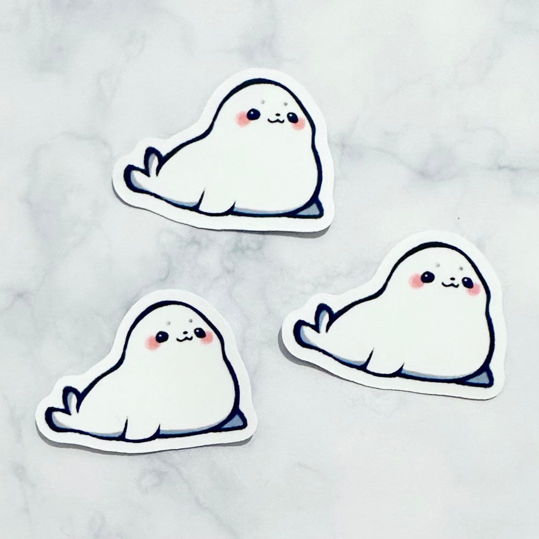 Cute Seal Vinyl Sticker (1pc) - Etsy