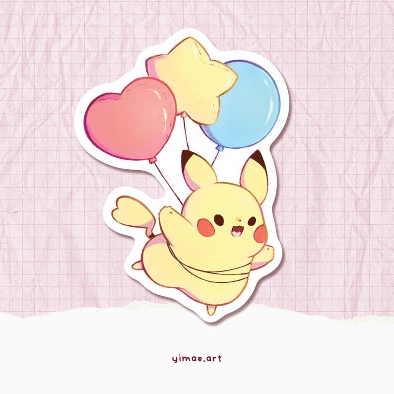 Flying Pika Sticker | Cute Vinyl Waterproof Laptop Water Bottle Sticker ...