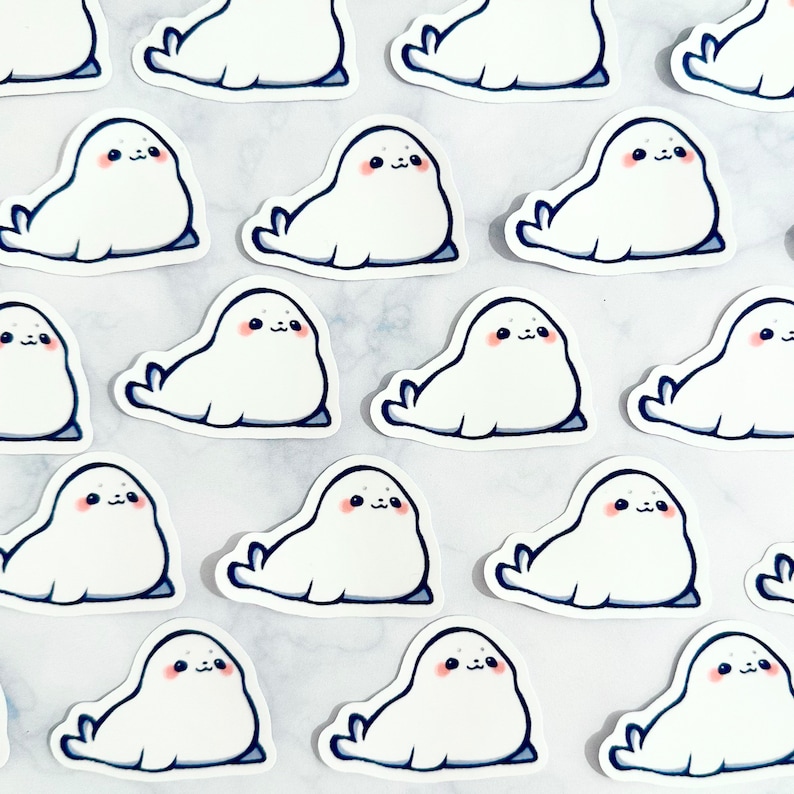 Cute Seal Vinyl Sticker (1pc) - Etsy