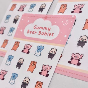 Pokemon Gummy Bear Vinyl Planner Stickers Teddiursa - Etsy