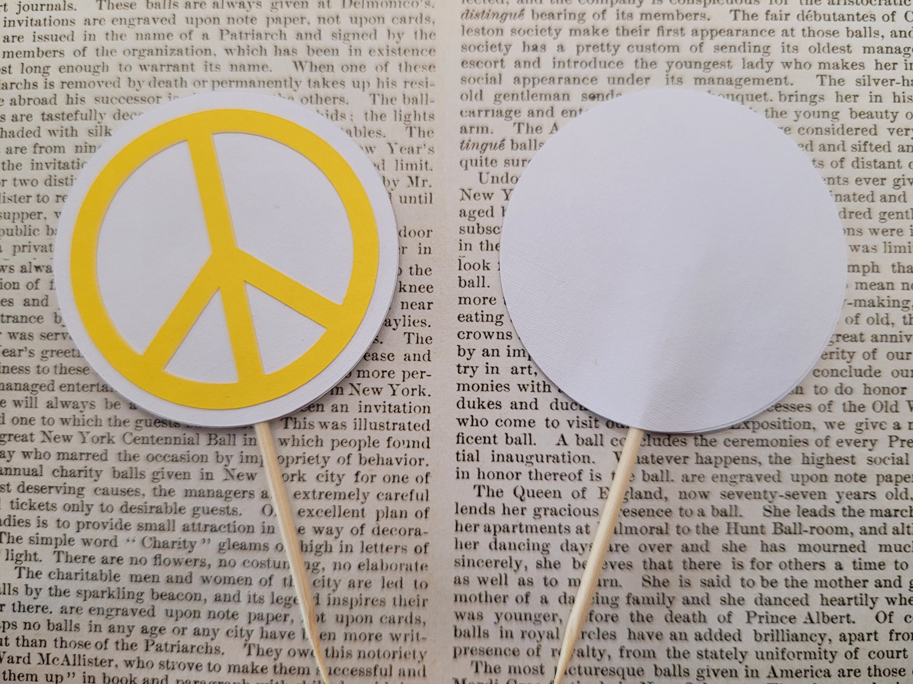 Peace Cupcake Toppers Peace Sign Food Picks Hippie Party Decorations ...
