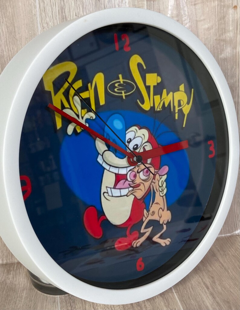 8" Ren and Stimpy Wall Clock - Etsy