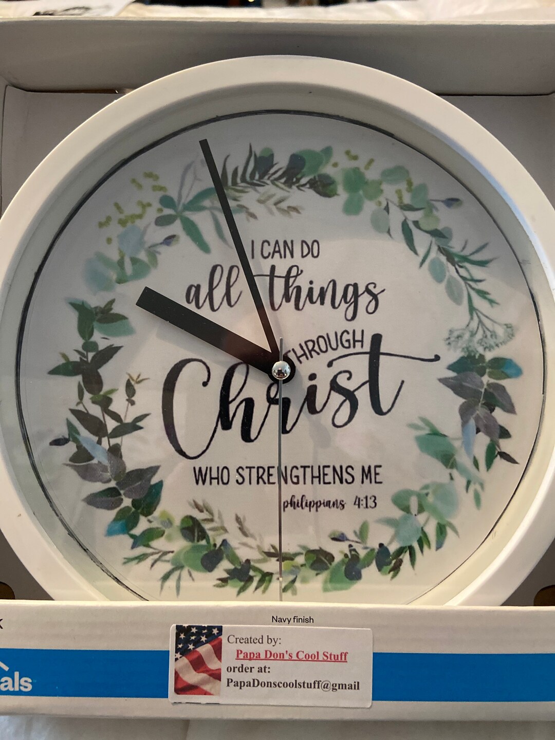 All Things Through Christ Clock - Etsy
