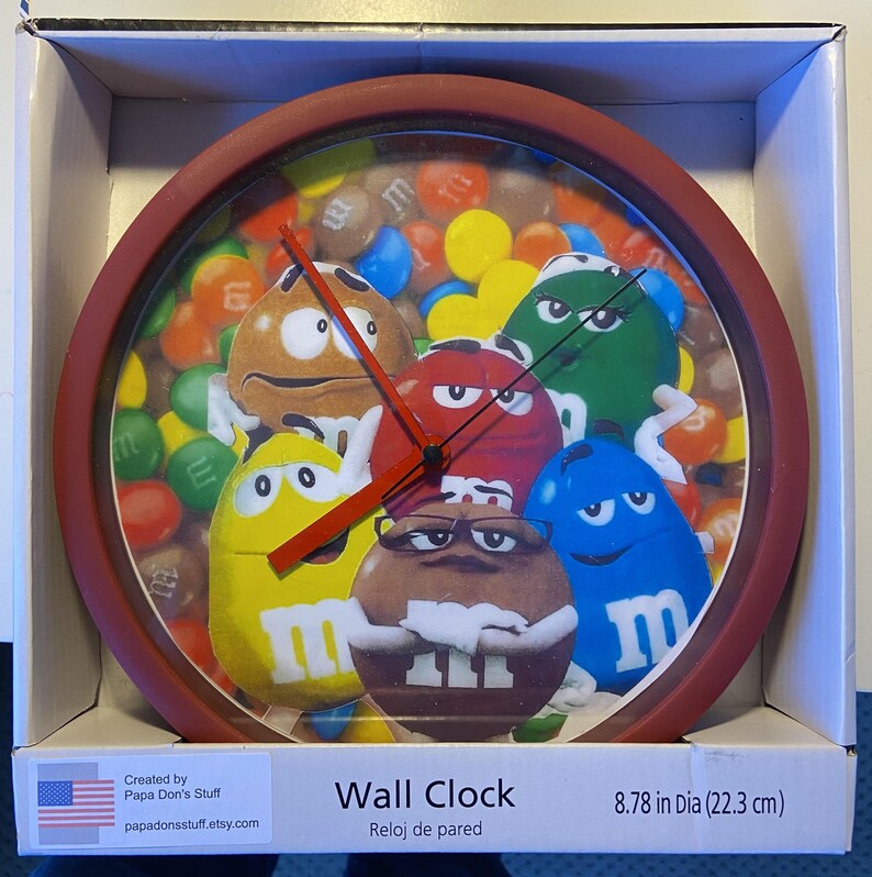 M&M Clock With Background - Etsy