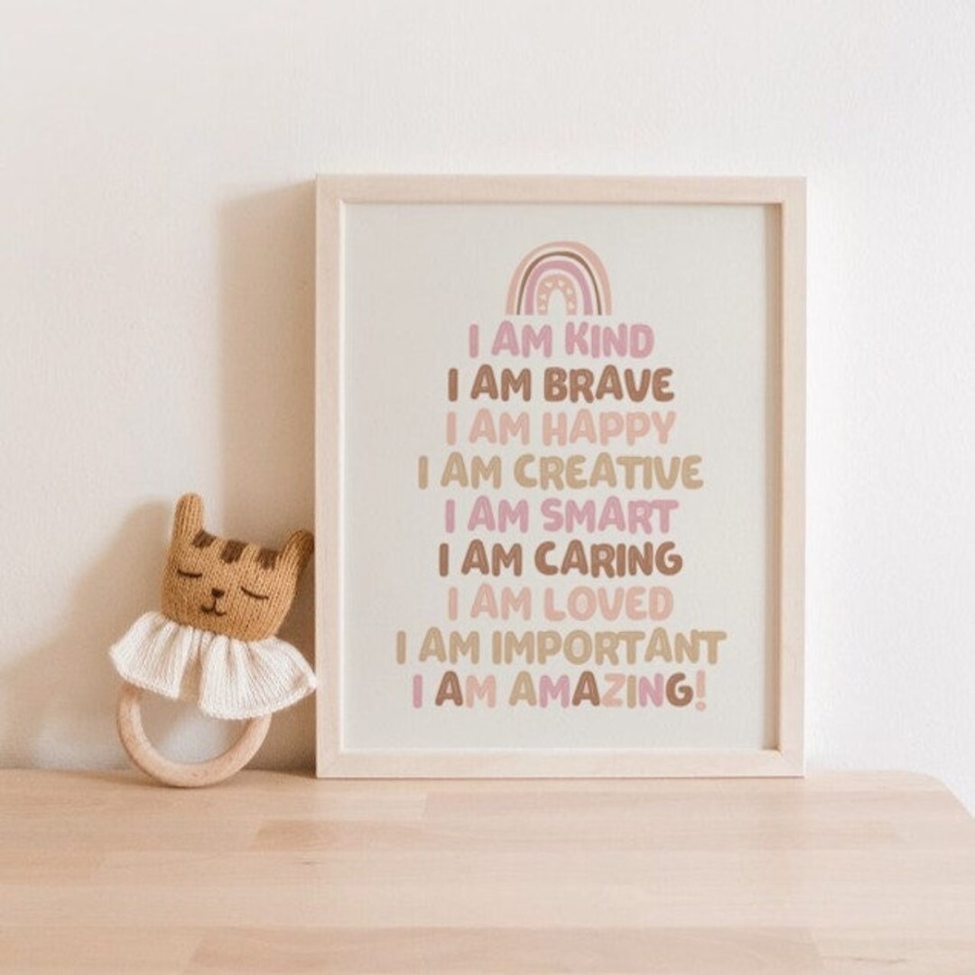 Affirmations for Kids, I Am Affirmations, Positive Art for Kids ...