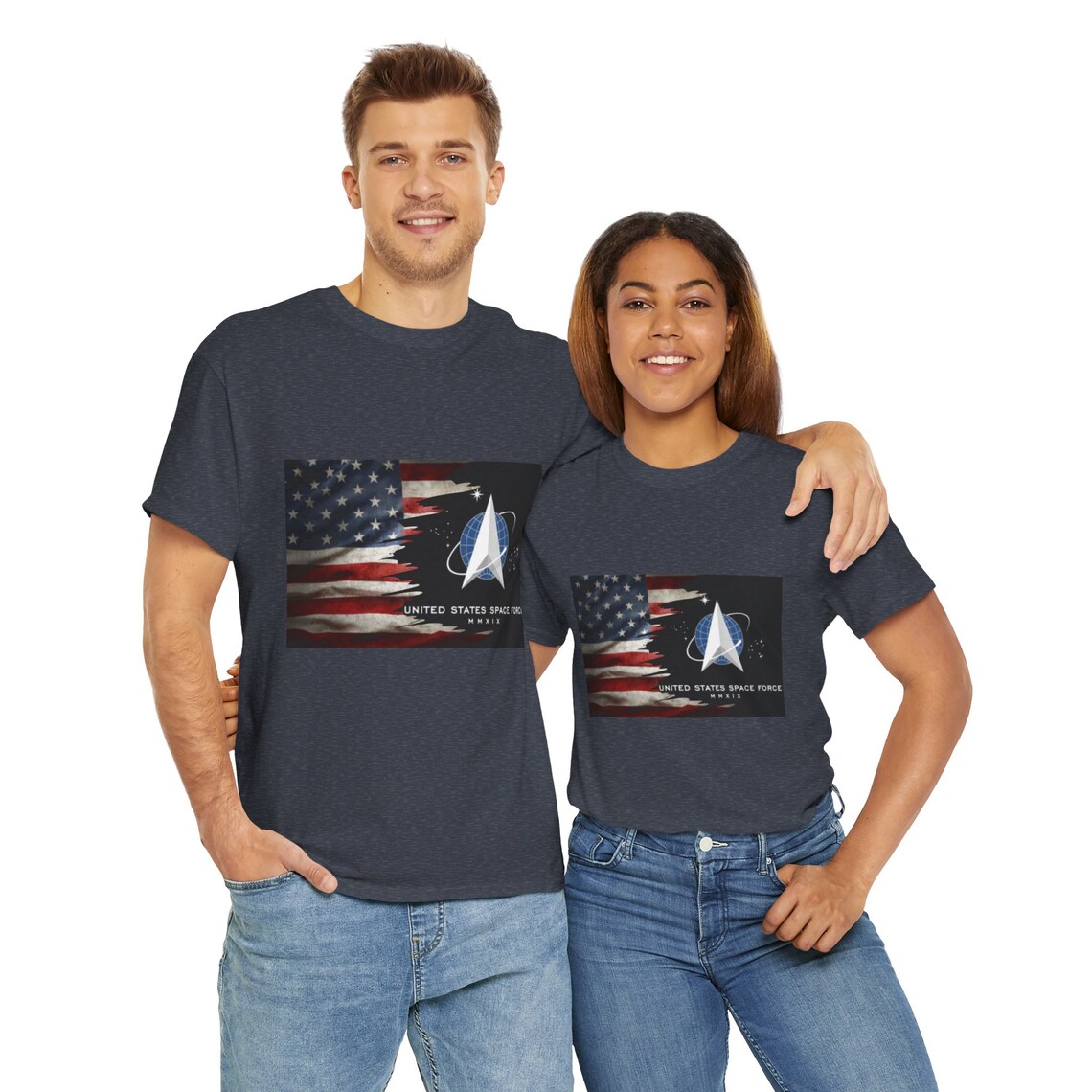 Space Force Military Pride Unisex Heavy Cotton Tee, American Flag ...