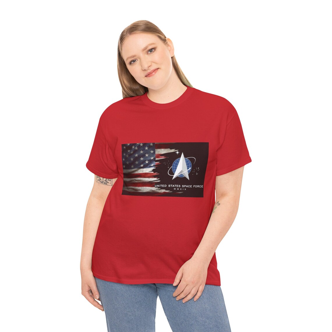 Space Force Military Pride Unisex Heavy Cotton Tee, American Flag ...