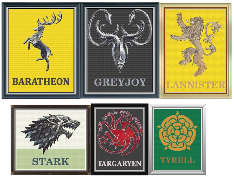 Game of Thrones House Sigil Cross-stitch - Etsy