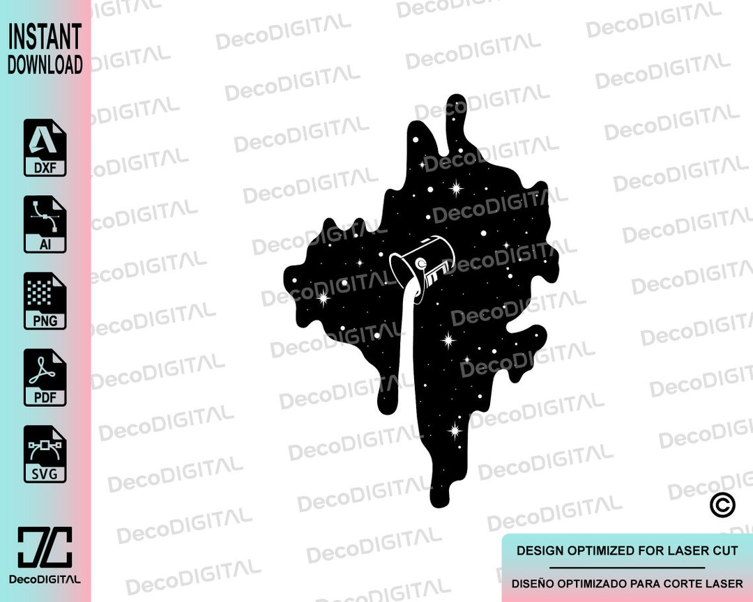 2X1 Starry Sky, Vector Cnc Laser Cut. Dxf, Ai, Png, Pdf, Svg Wall ...