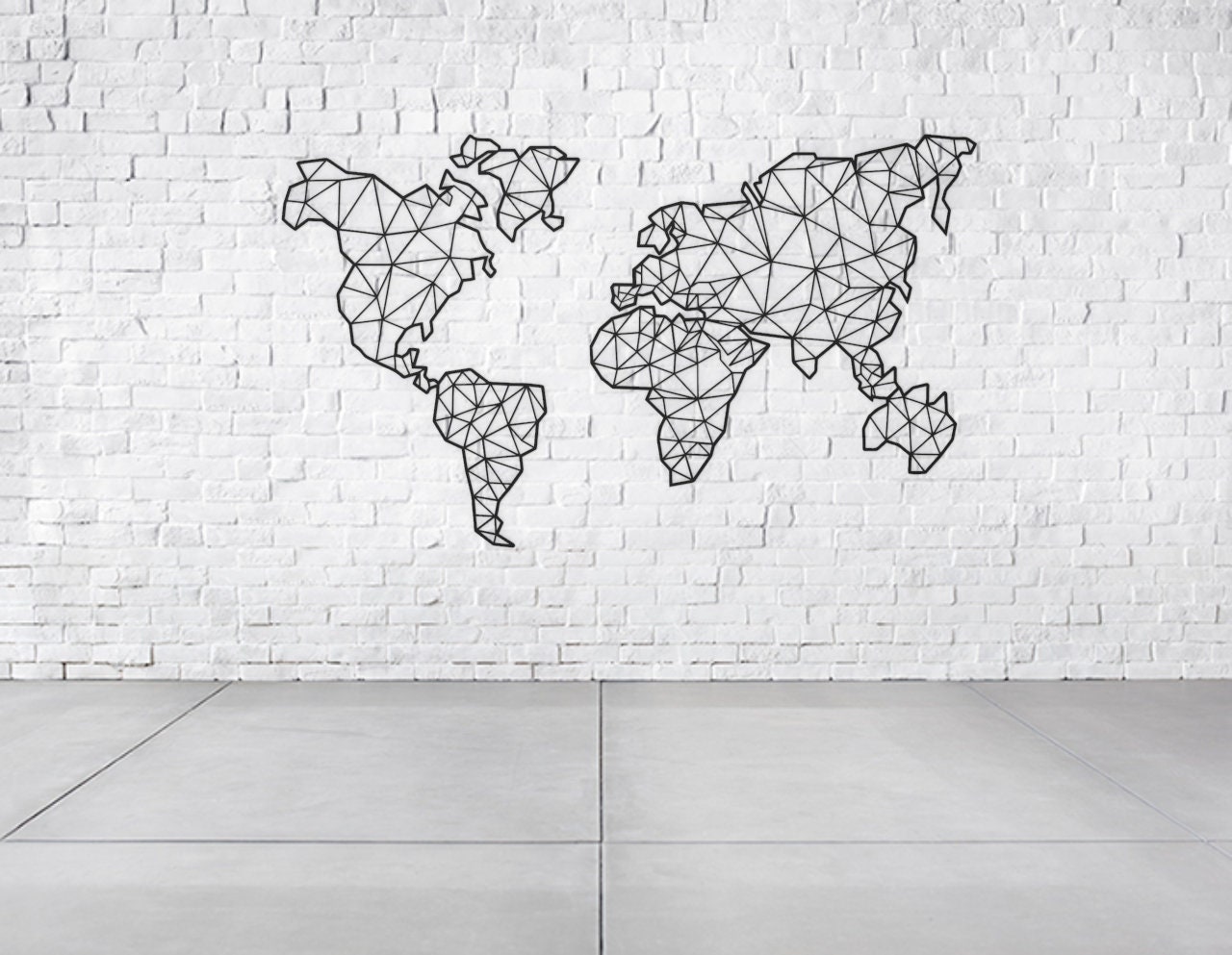 Map World Maps Vector Dxf Svg Ai for CNC Cnc Wall - Etsy
