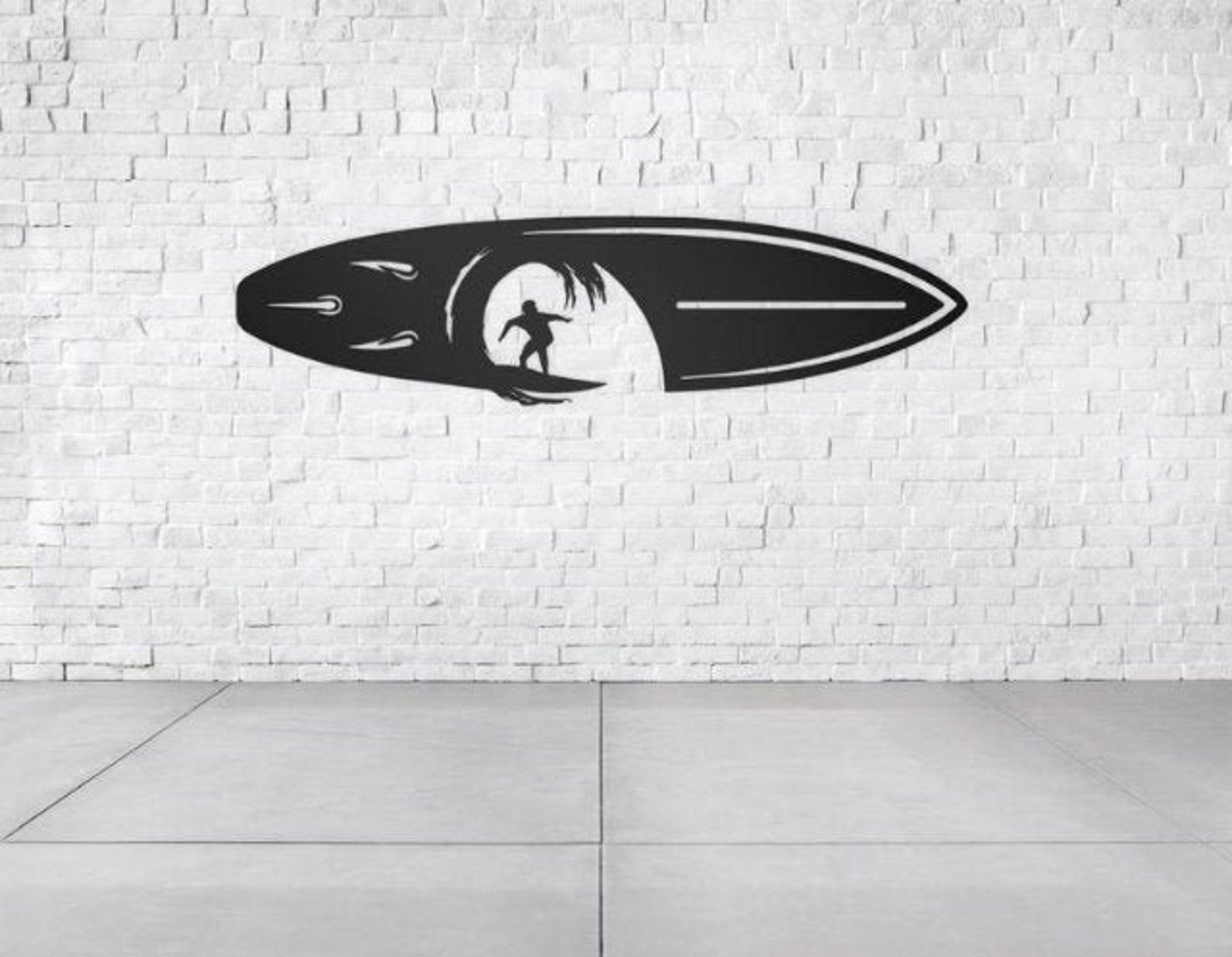 Surf tabla surf ola Panel de pared SVG. Vector Dxf Svg Ai | Etsy España