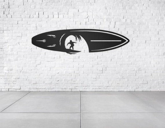 Surf Surfboard Wave SVG Wall Panel. Vector Dxf Svg Ai for | Etsy UK