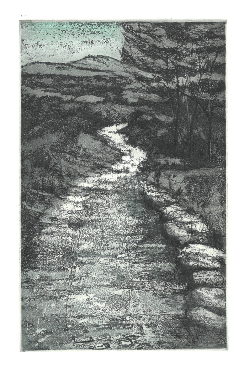 Mountain Path Soft Ground Etching - Etsy