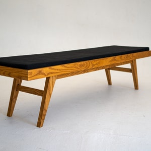 Wooden Mid-century Modern Entry Bench, Hall Bench - Etsy