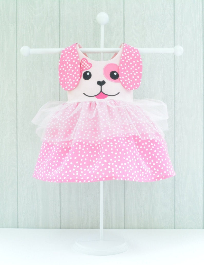Pink Puppy Dog Girls Dress, Toddler Puppy Dress, Infant Puppy Outfit ...