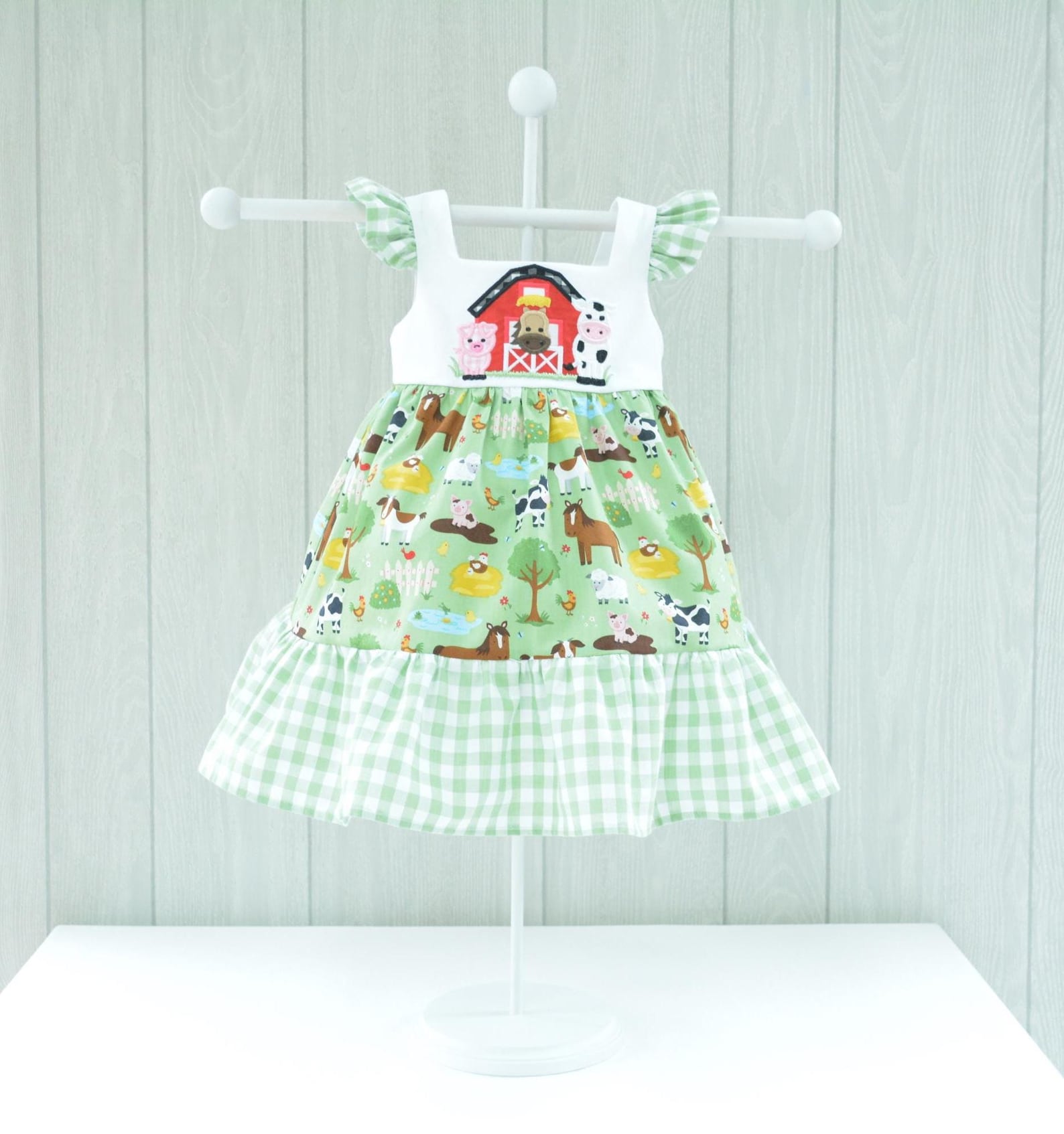 Girls Farm Dress, Girls Farm Theme Birthday Dress, Kids Farm Theme ...