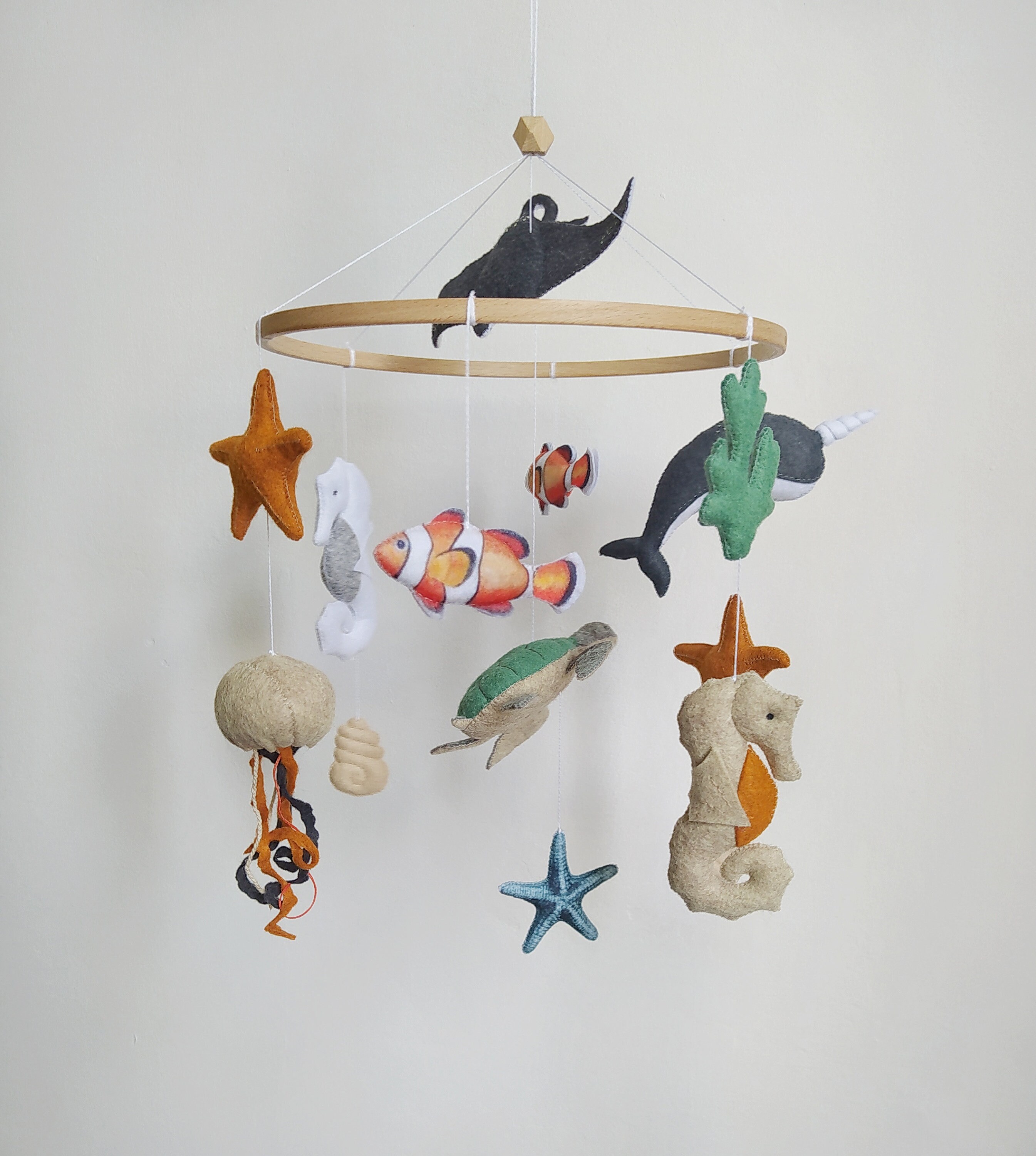 Baby mobile Ocean mobile Nautical mobile for crib Narwhal | Etsy